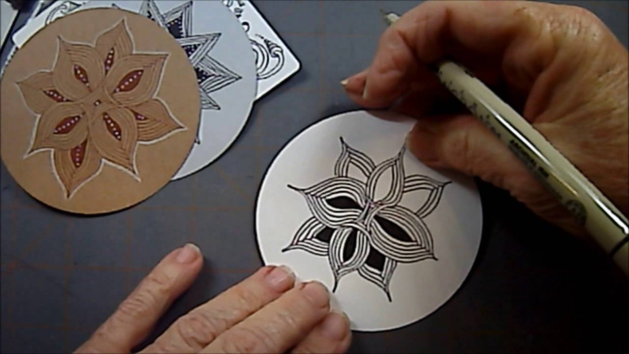 Auraknot Tangle Pattern Lesson 95 Youtube
