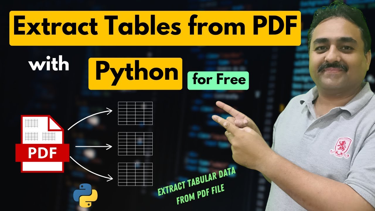 How To Extract Tables From Pdf With Python Extract Tabular Data From