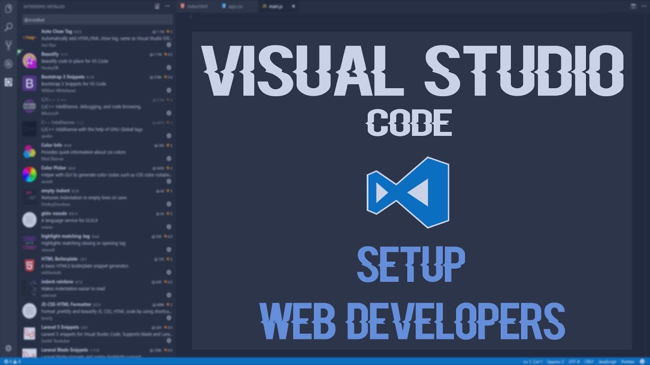 Visual Studio Code Web Development Setup And Extensions Youtube