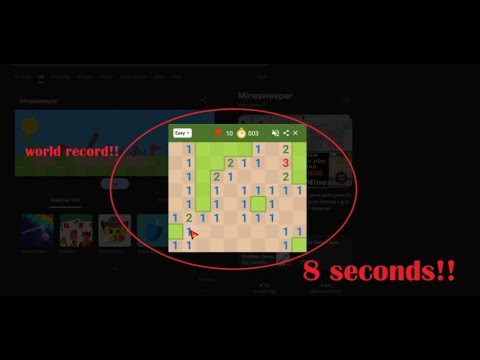 World Record 8 Seconds Google Minesweeper Easy Mode Youtube