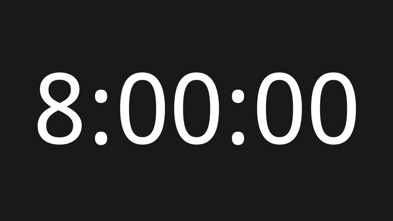 8 Hour Countup No Copyright Timer Youtube