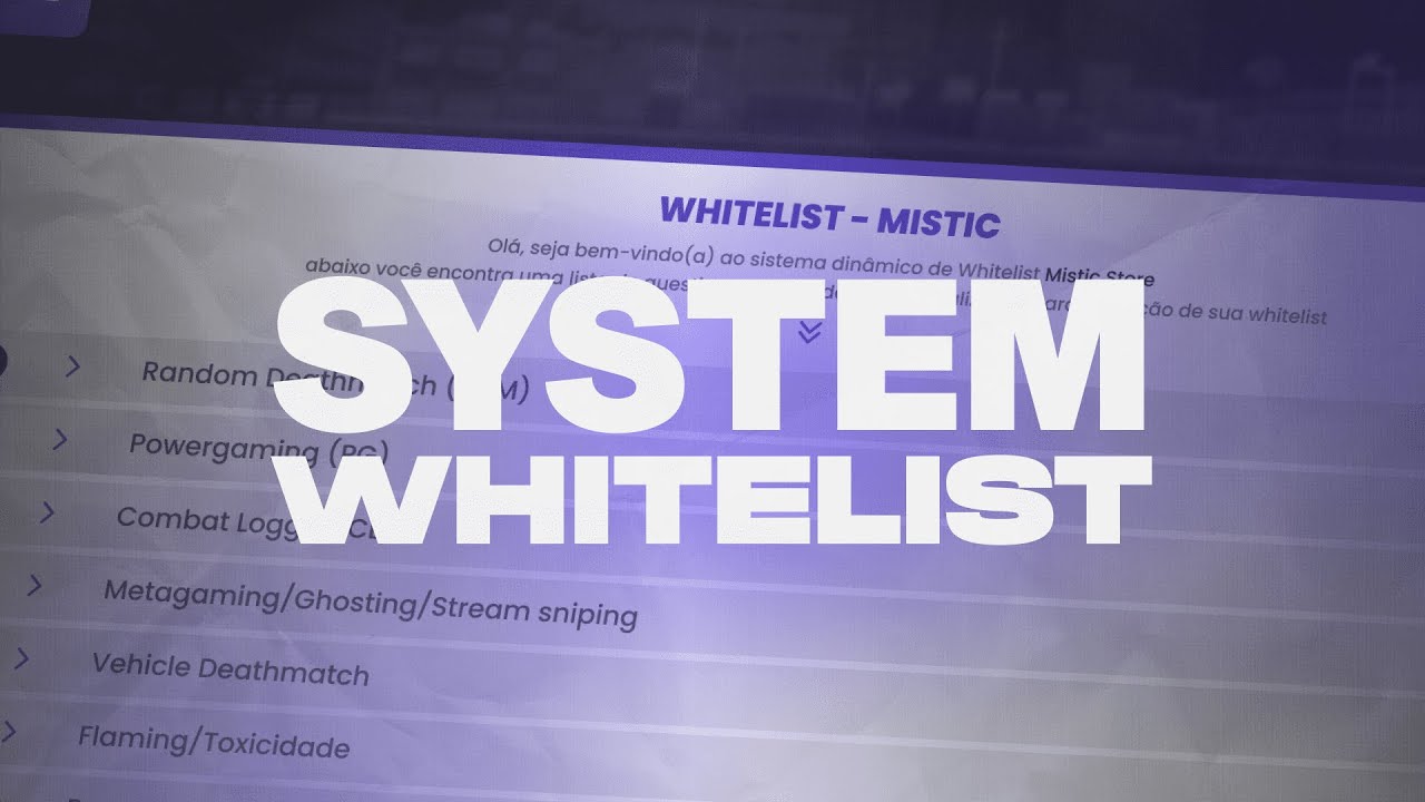Mst Whitelist Sistema De Whitelist In Game Mta Pt Br Youtube
