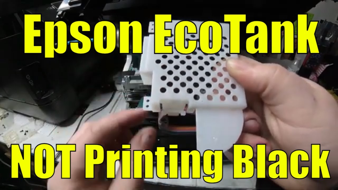 Epson Ecotank Et 2800 Et 2803 Printer Black Ink Not Printing Youtube