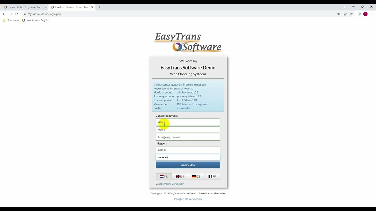 Demonstratie Easytrans Software Youtube