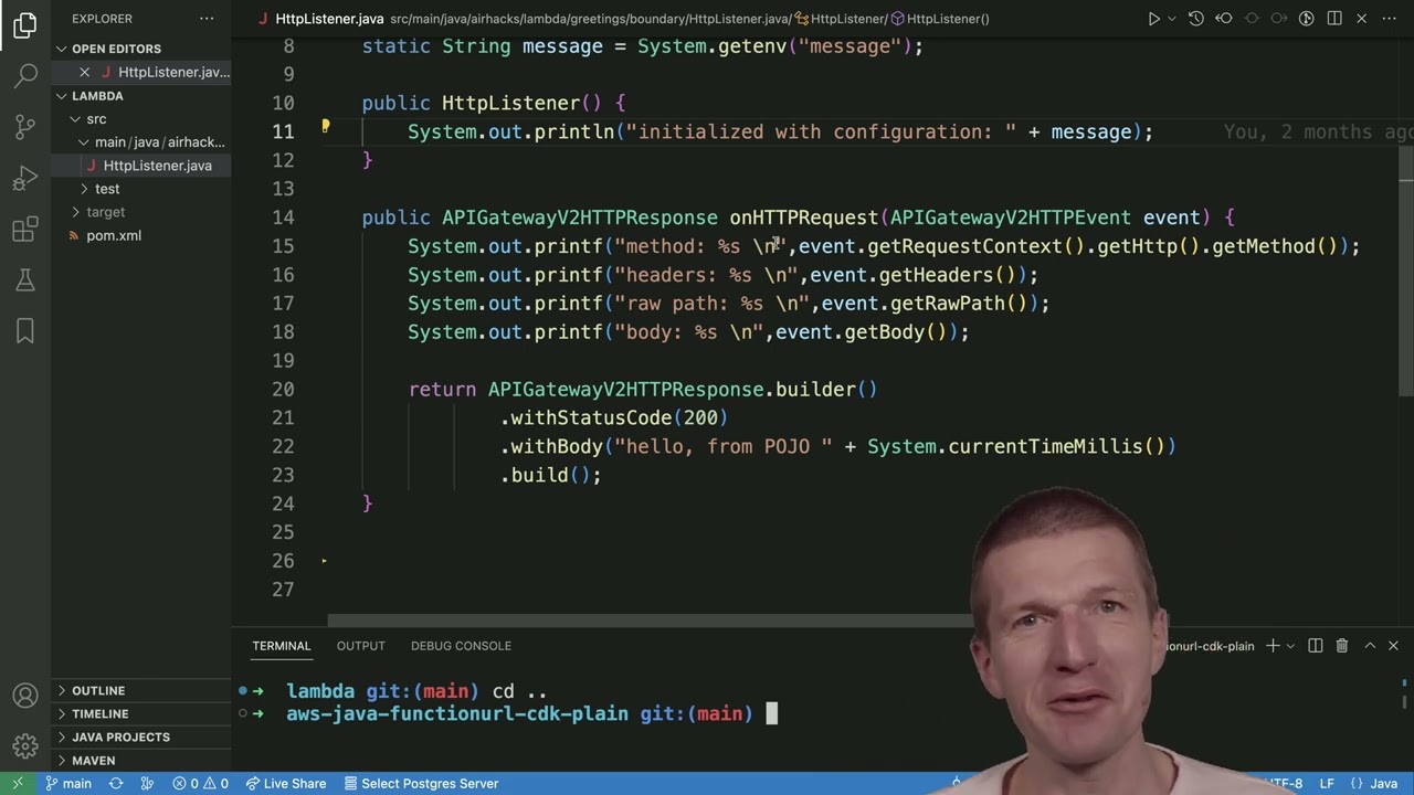 Plain Java Aws Lambda With Function Url Java Airhacks Serverless