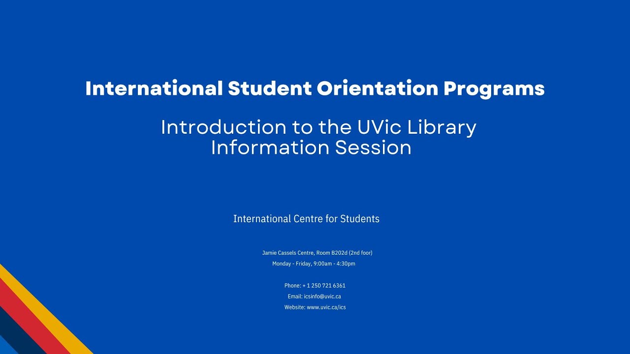 Introduction To The Uvic Library Youtube