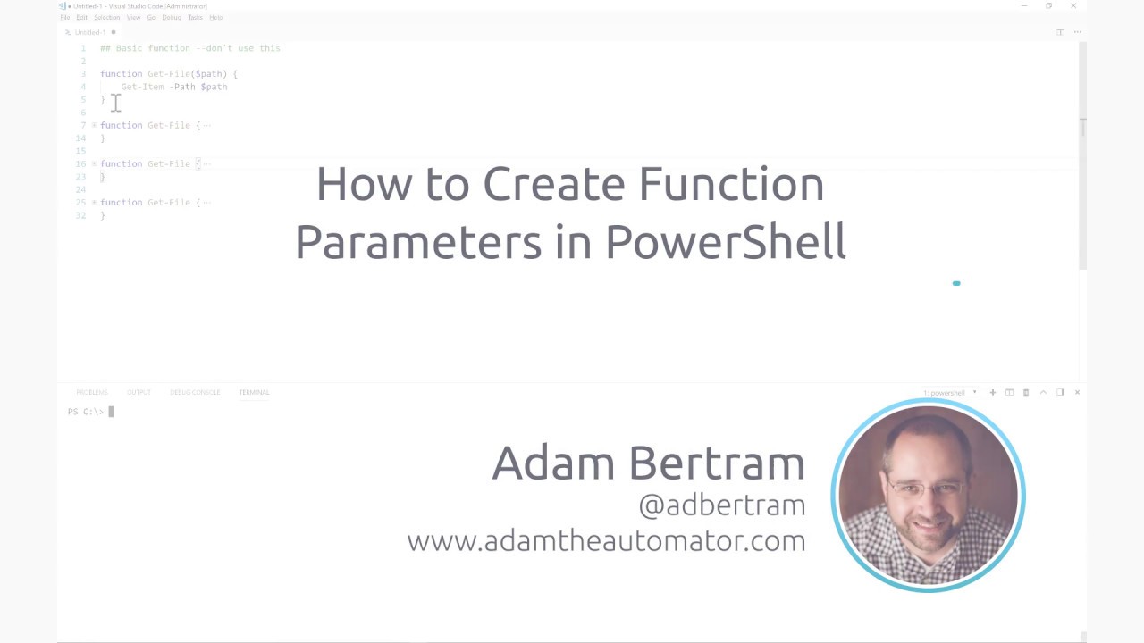 How To Create Function Parameters In Powershell Youtube