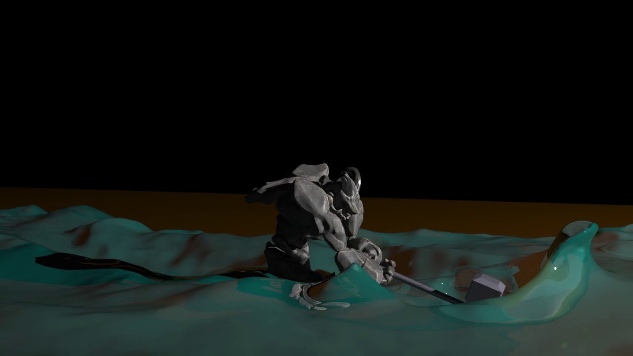 Crag Swinging Hammer In A Swamp Sidefx Houdini Flip Simulation Youtube