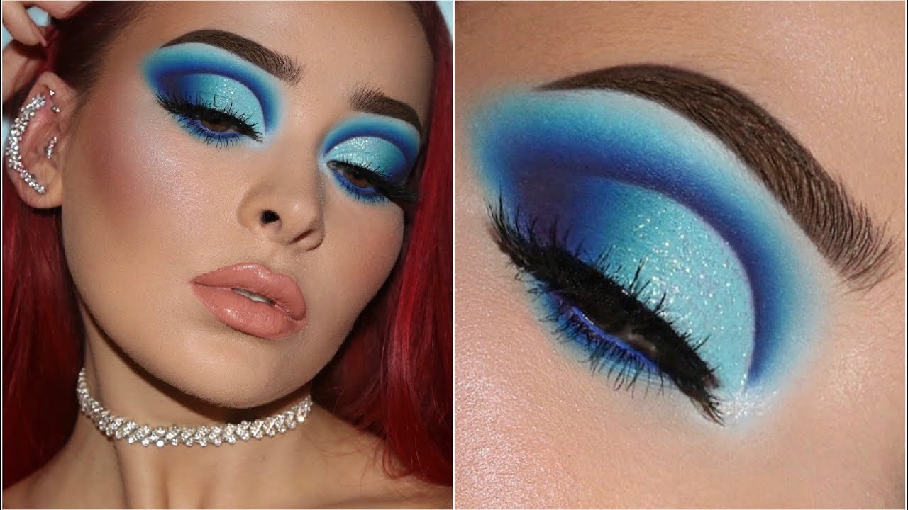 How To Rock Blue Eyeshadow Like A Boss In Depth Makeup Tutorial Youtube