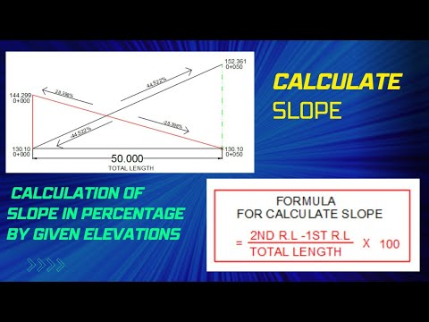 Calculate Slope Percentage By Given Elevations Youtube