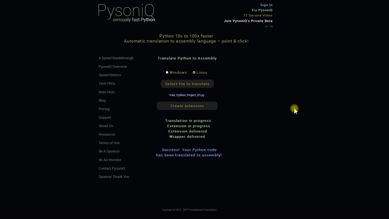 Pysoniq Python To Assembly Language Automatically Youtube