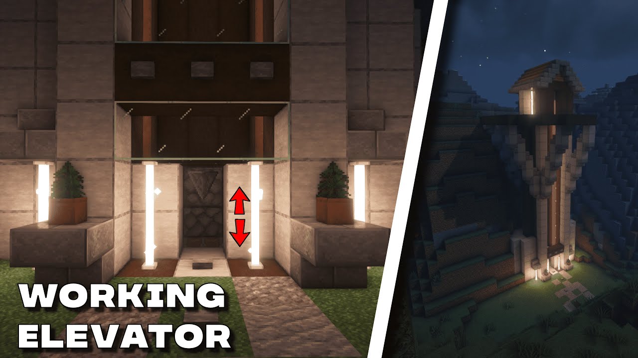 Minecraft How To Make A Working Elevator Youtube