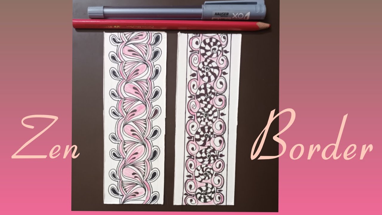 Zentangle Border Border Pattern Zentangle For Beginners Youtube