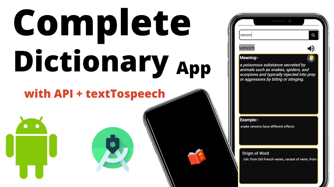 Complete Android Dictionary App With Api With Text To Speech
