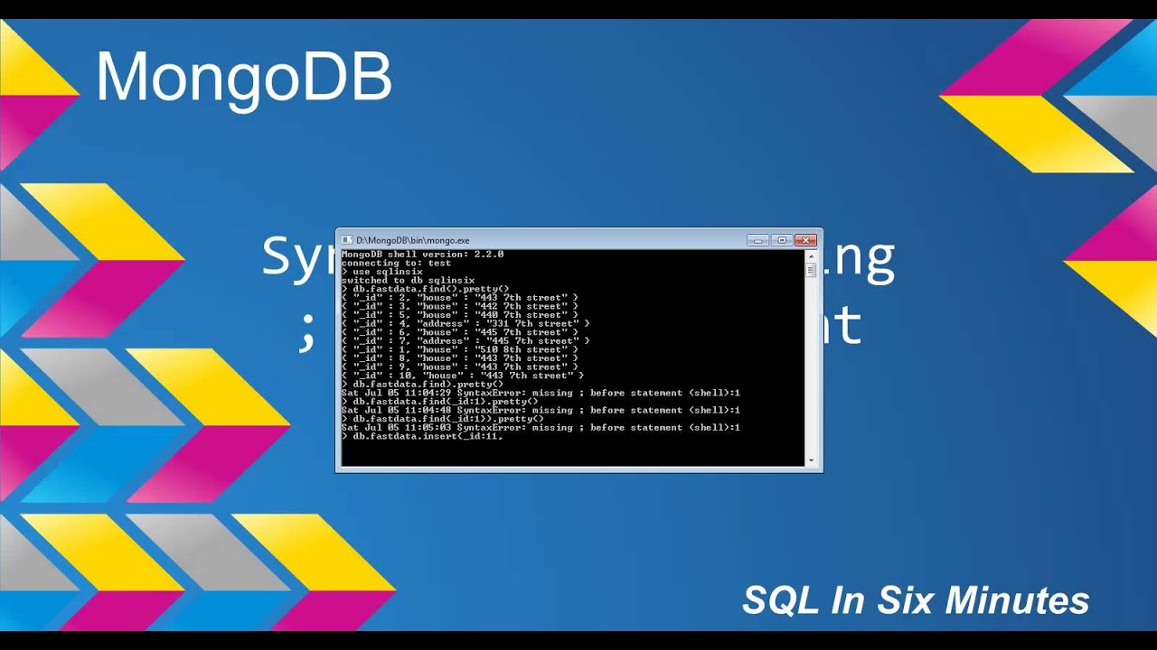 Mongodb Syntaxerror Missing Before Statement Youtube