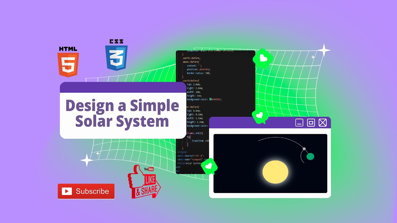 How To Create Solar System Using Html Css Youtube