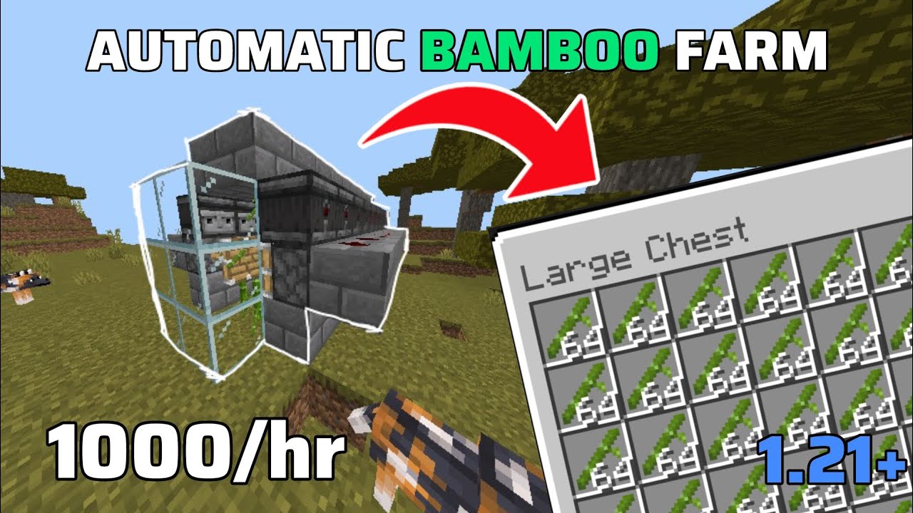 How To Build Automatic Bamboo Farm Easy Build In Minecraft Bedrock