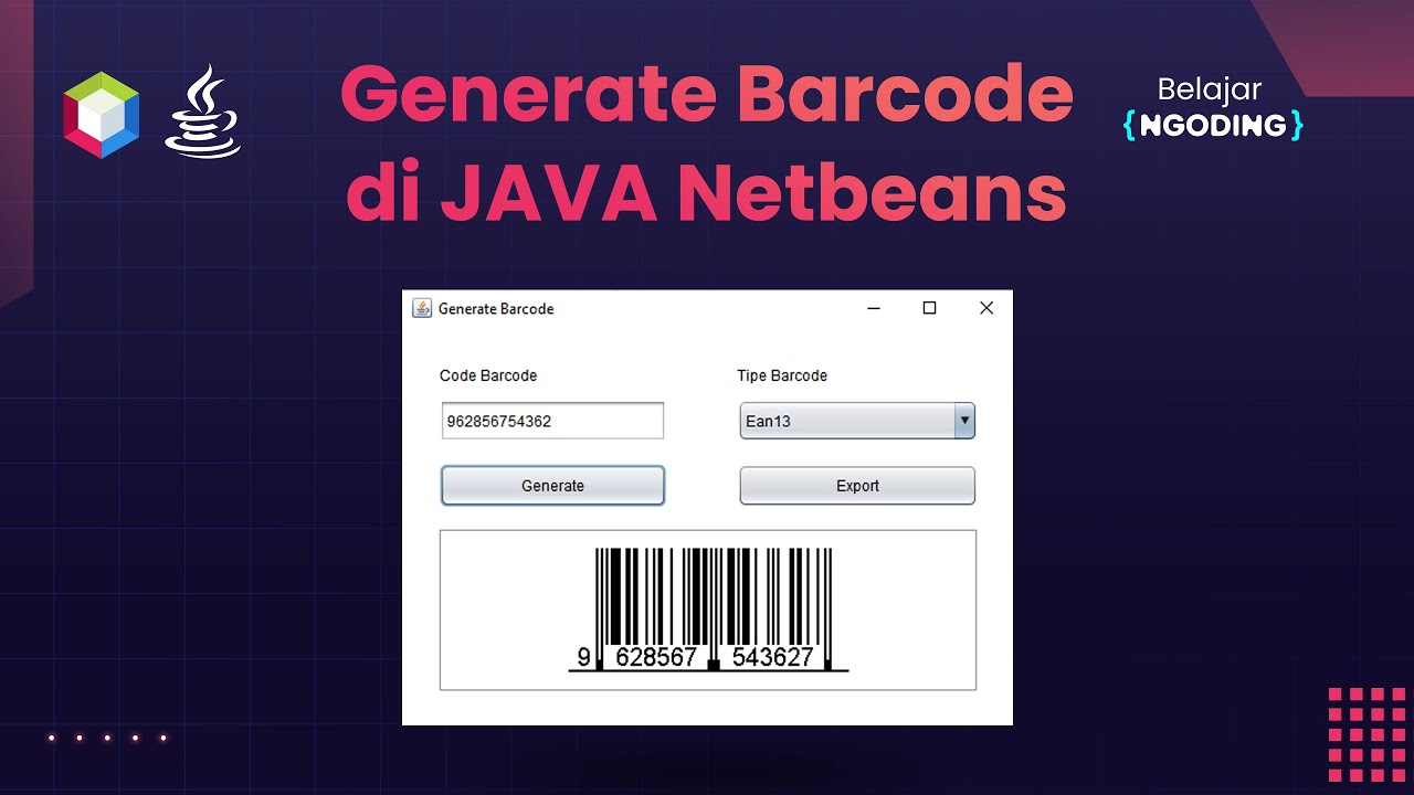 Generate Barcode Menggunakan Java Di Ide Netbeans Tutorial Java