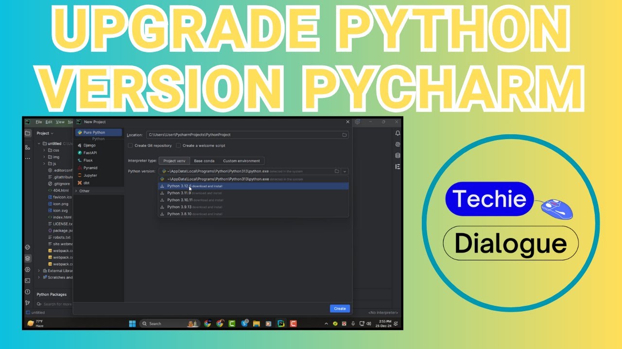 How To Upgrade Python Version Pycharm Simple Steps Youtube