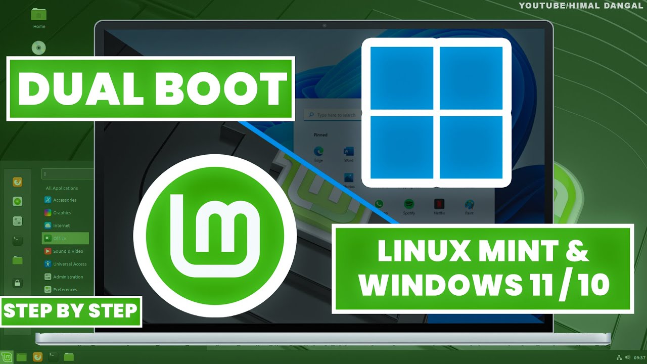 How To Dual Boot Linux Mint 21 And Windows 10 11 Youtube