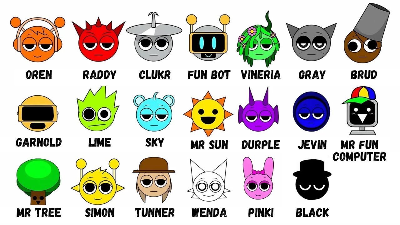 Every Sprunki In 8 Minutes Youtube