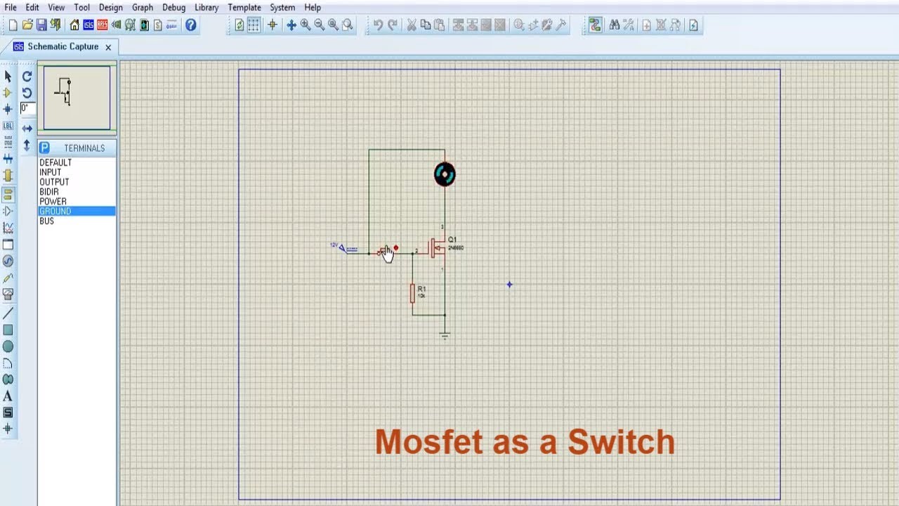 How To Use Mosfet As A Switch Proteus Simulation Youtube