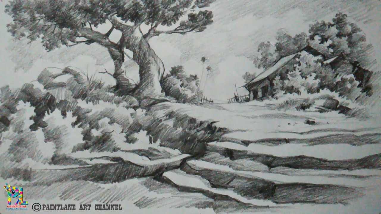 Pencil Drawing Scenery For Beginners Pencildrawing2019