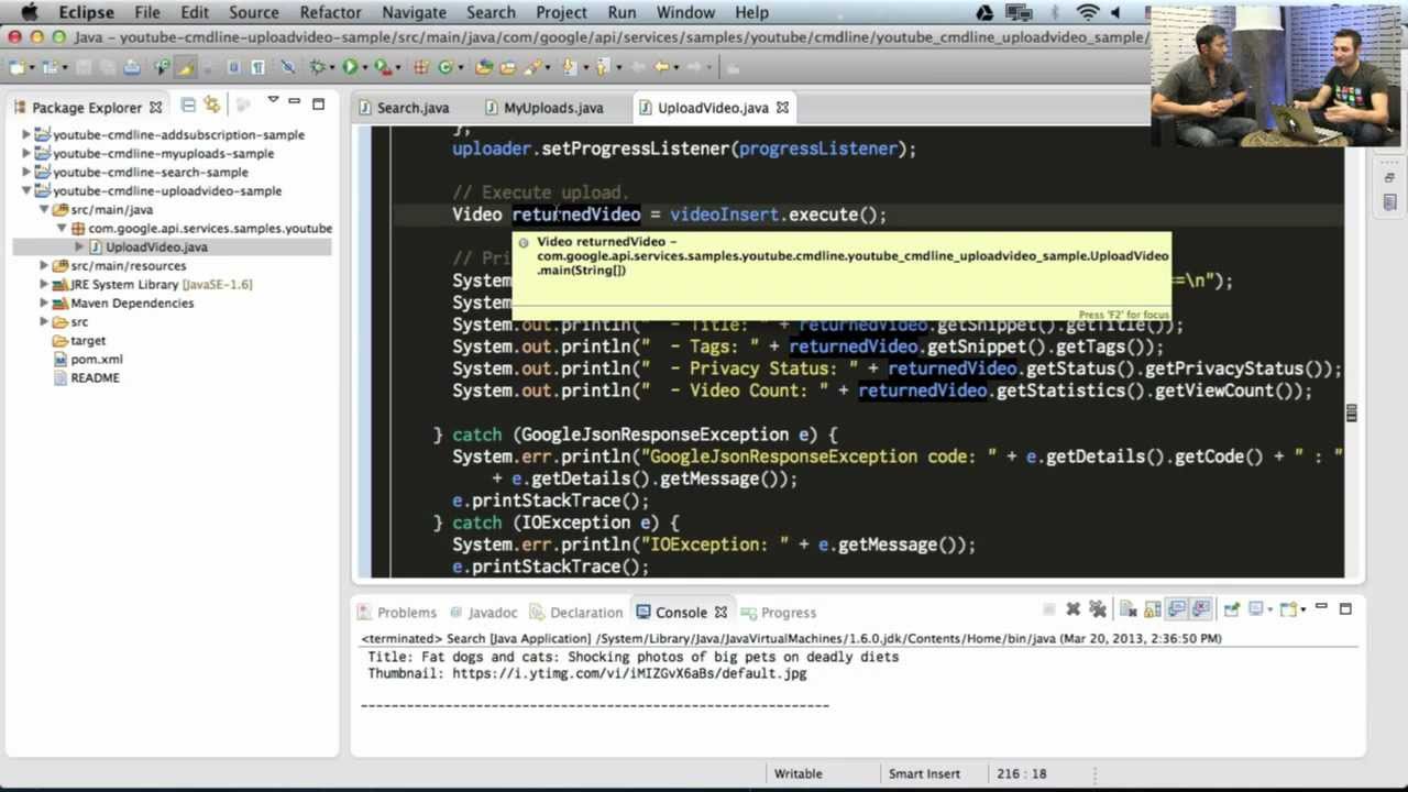 Youtube Developers Live Setting Up Your Java Ide For Google Api