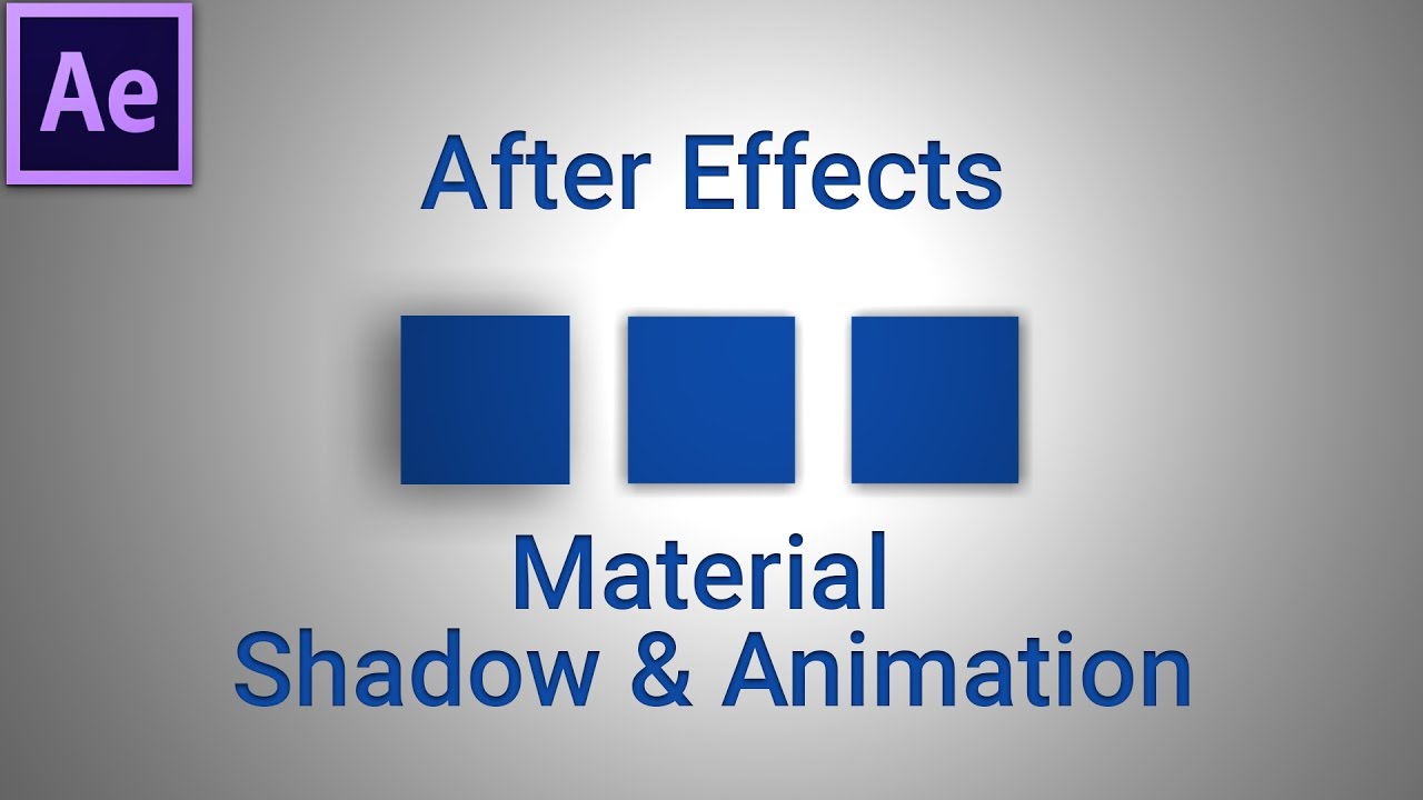 After Effects Tutorial Material Shadow Animation Ae 2 Youtube