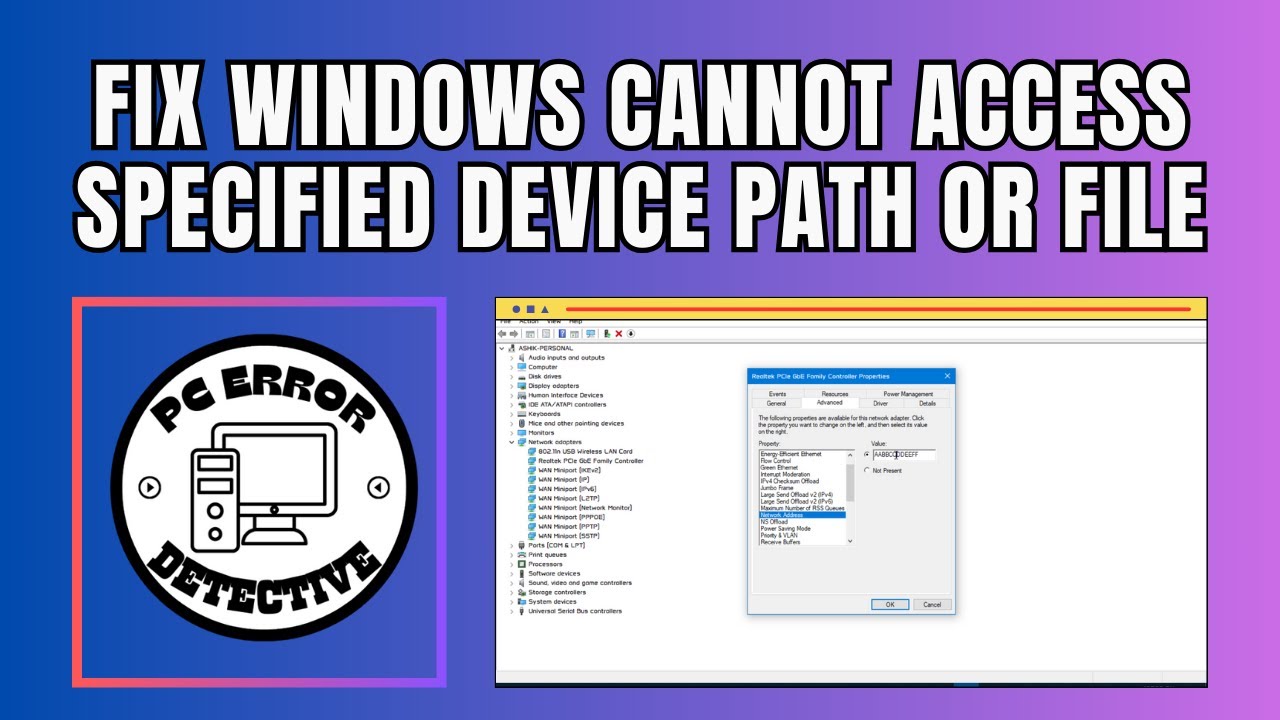 How To Fix Windows Cannot Access The Specified Device Path Or File