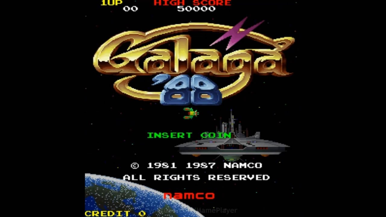 Galaga 88 1987 Namco Mame Retro Arcade Games Youtube