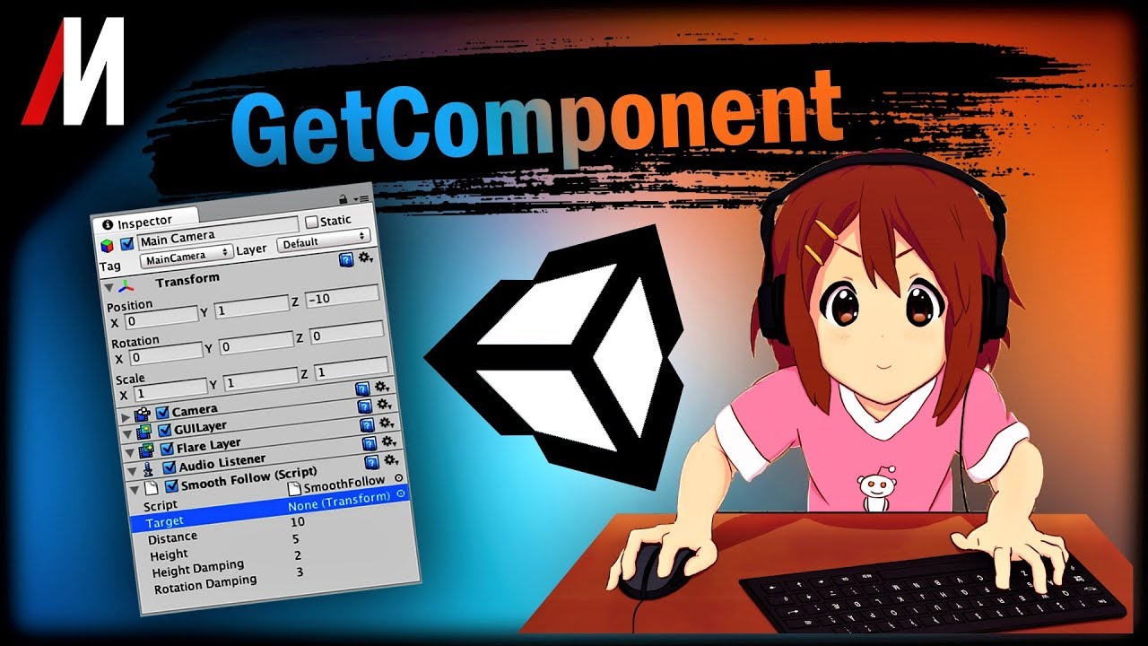 Unity скриптинг Getcomponent компоненты Youtube