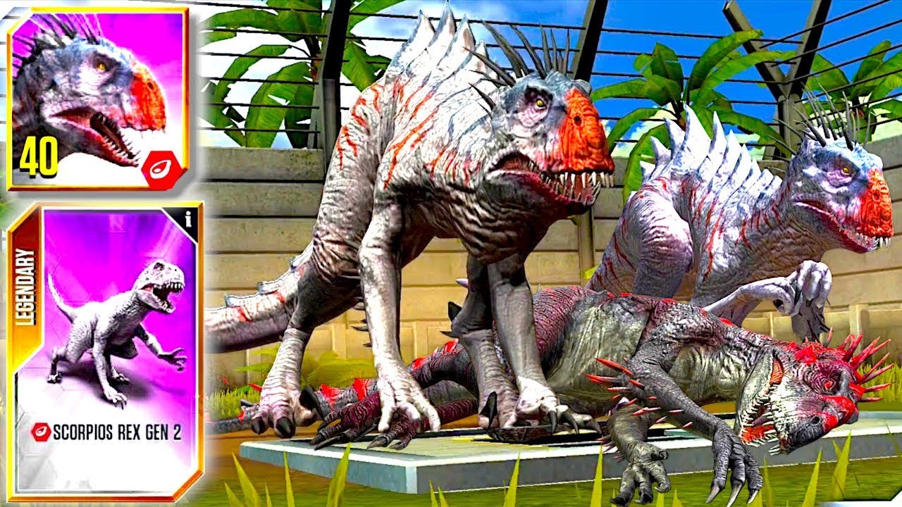 Jurassic World The Game Scorpios Rex Gen 2 Max Evolution Beaten All