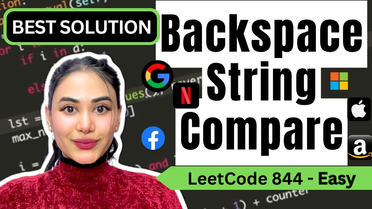 Backspace String Compare Leetcode Youtube