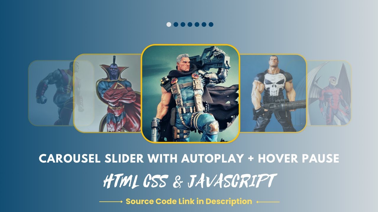 Carousel Slider With Auto Play Hover Pause Using Html Css And