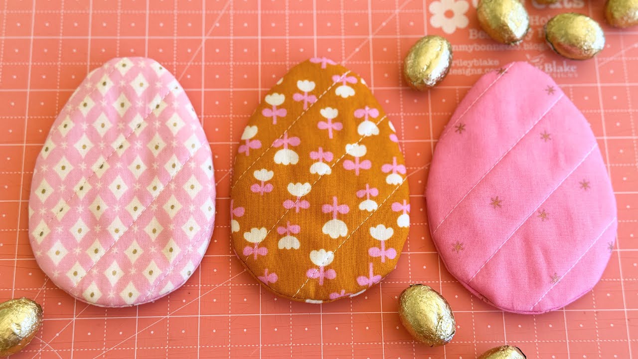 Diy Fabric Easter Eggs With Free Template Youtube