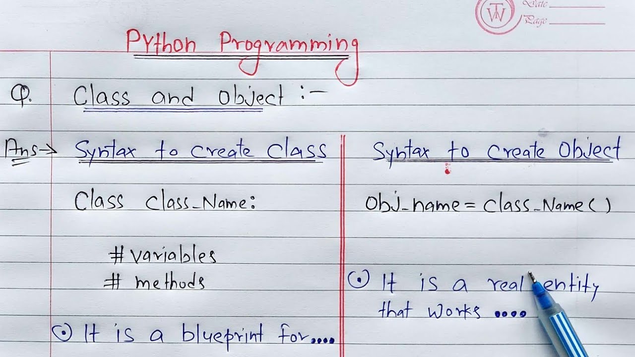 Python Classes And Objects Learn Coding Youtube