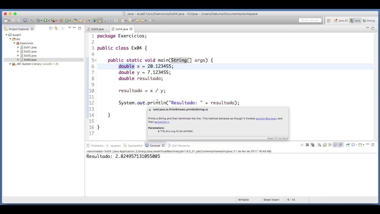 Aula05 Como Trabalhar Com Float E Double Em Java Youtube