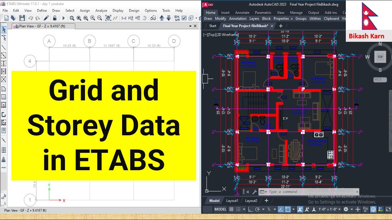 Grid And Storey Data In Etabs 01 Youtube