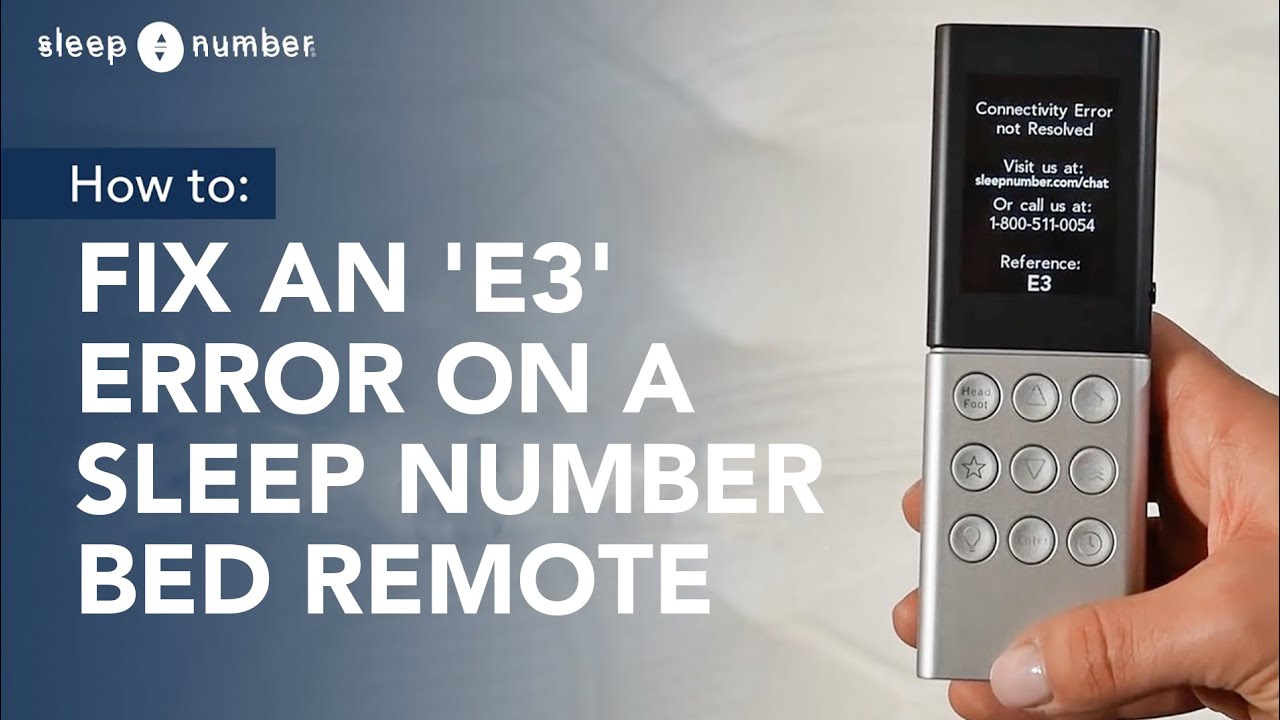 Sleep Number Connectivity Error E3