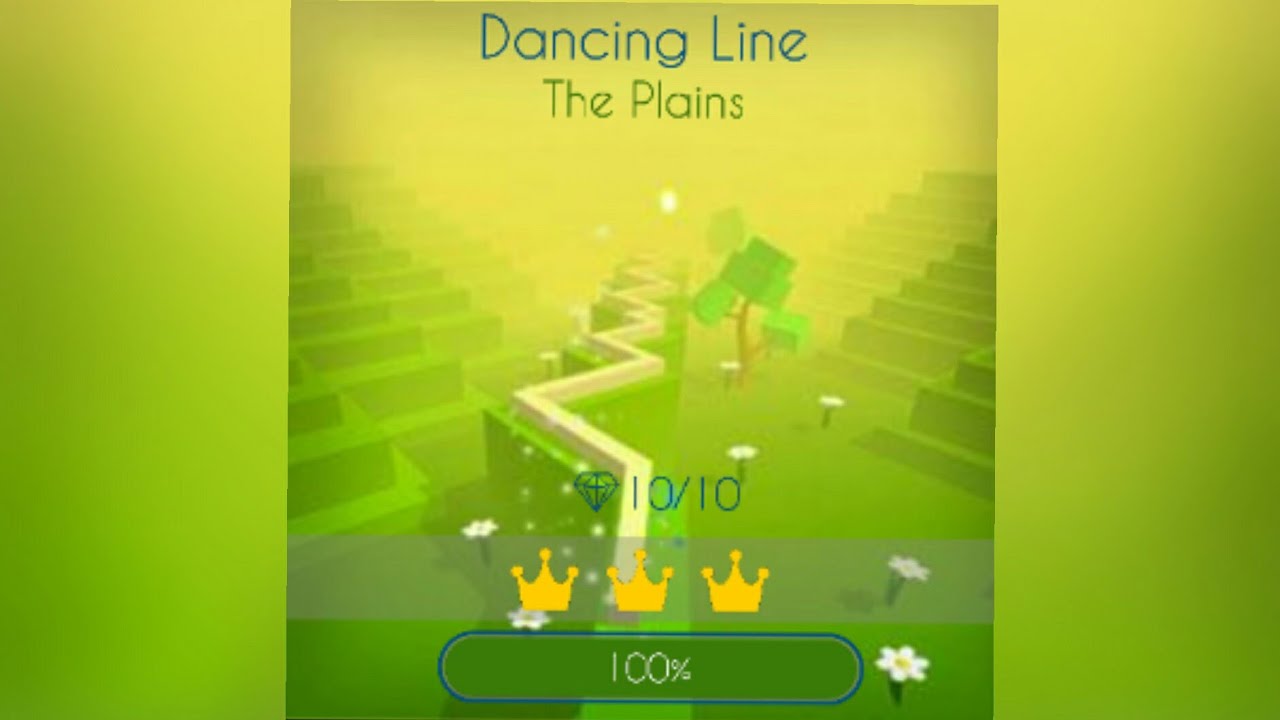 Dancing Line The Plains 100 All Gems Crowns Rolling Sky Youtube