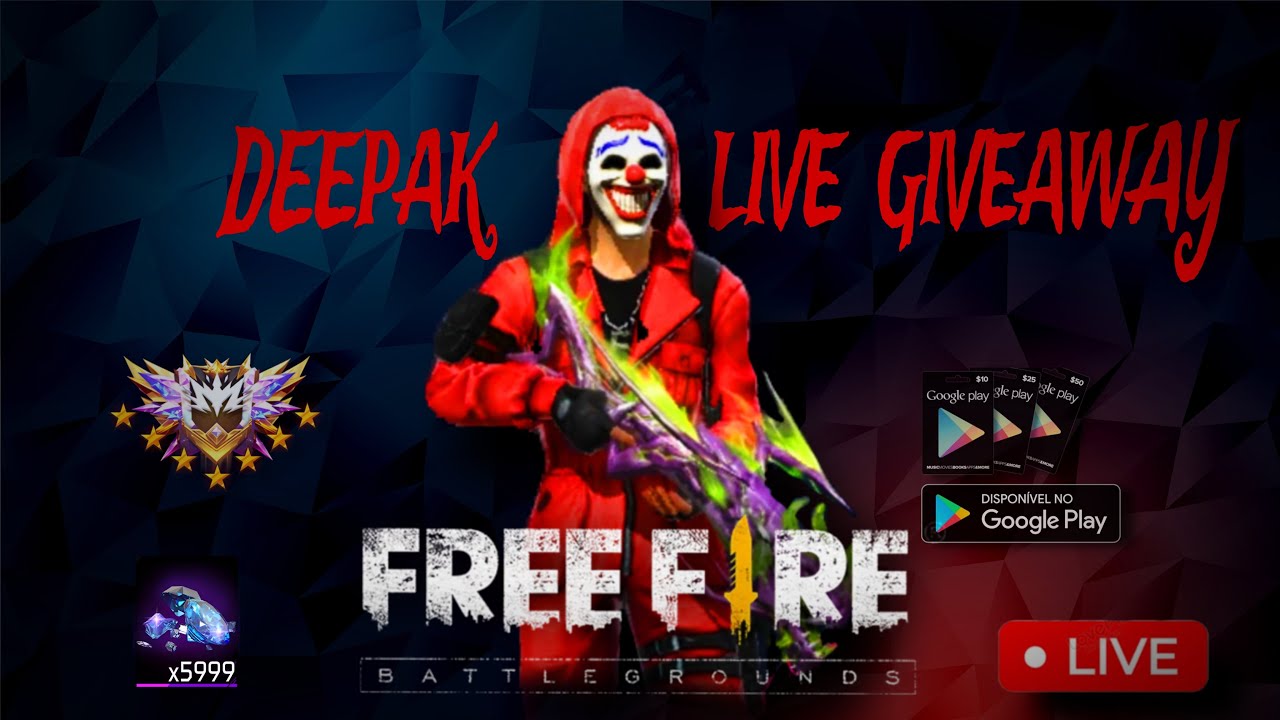 Free Fire Live Giveaway Redeem Code Youtube