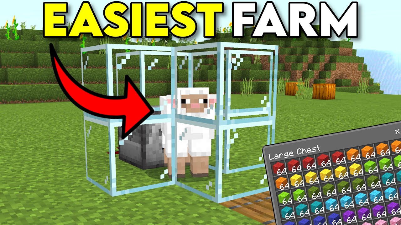 Easiest Wool Farm Ever Minecraft Bedrock 1 21 Youtube