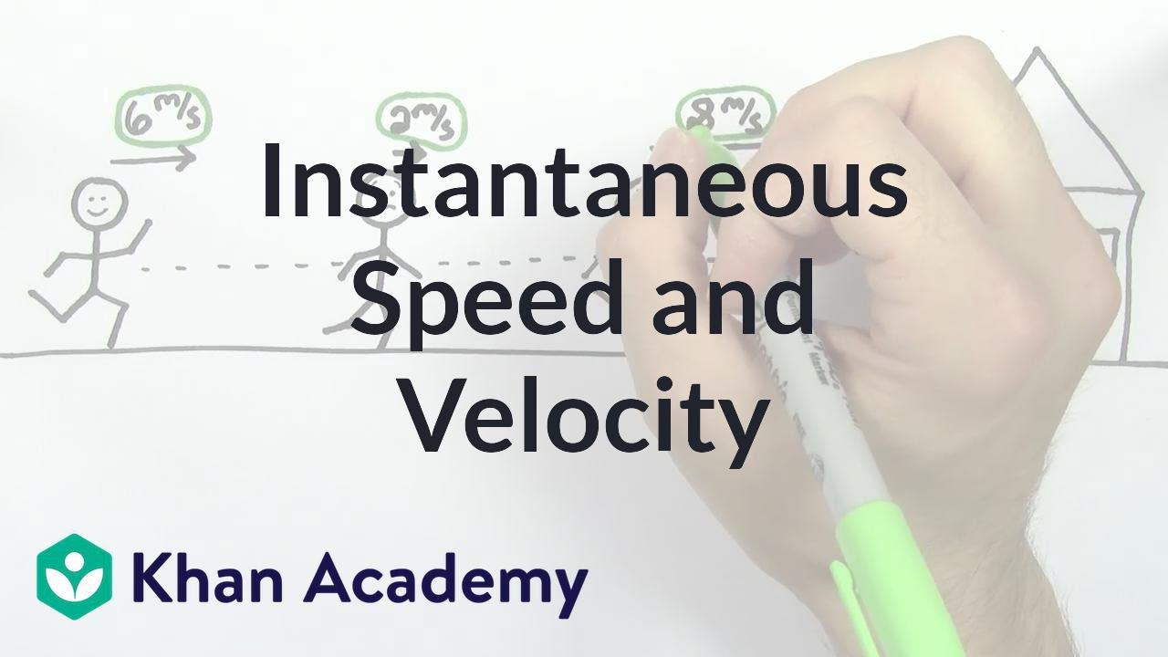 Instantaneous Speed Example