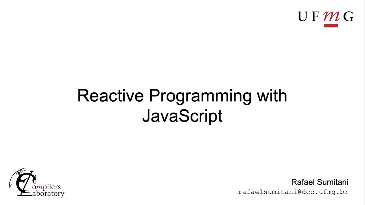 Reactive Programming With Javascript Youtube