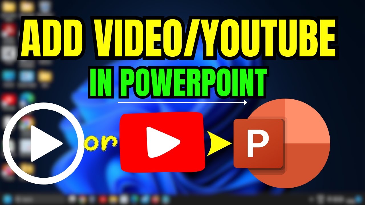 Add Video Or Embed Youtube Link In Powerpoint Presentation Tutorial