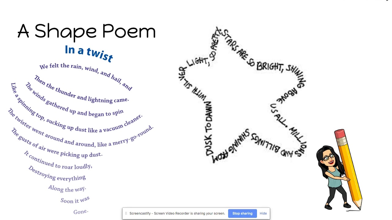 How To Write A Shape Poem Youtube
