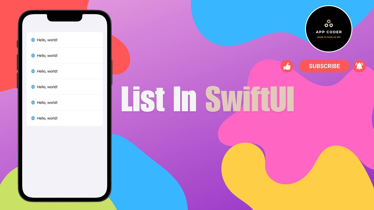 How To Create A Basic List In Swiftui Easy Swiftui Tutorial Youtube