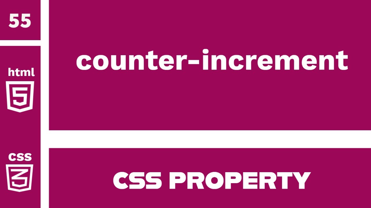 Css Property Counter Increment Explained Youtube