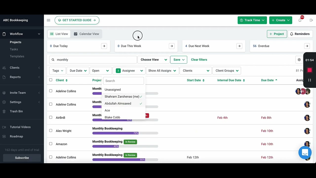 Workflow Dashboard Tracking Client Work And Deadlines Youtube